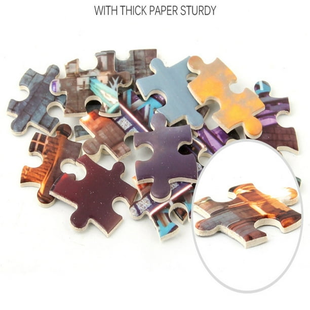 Topcobe Puzzles for Adults 1000 Pieces Landscape Puzzle Set Romantic Street Scene Large Puzzle Game Artwork for Teens Assembling Paper Educational Toy
