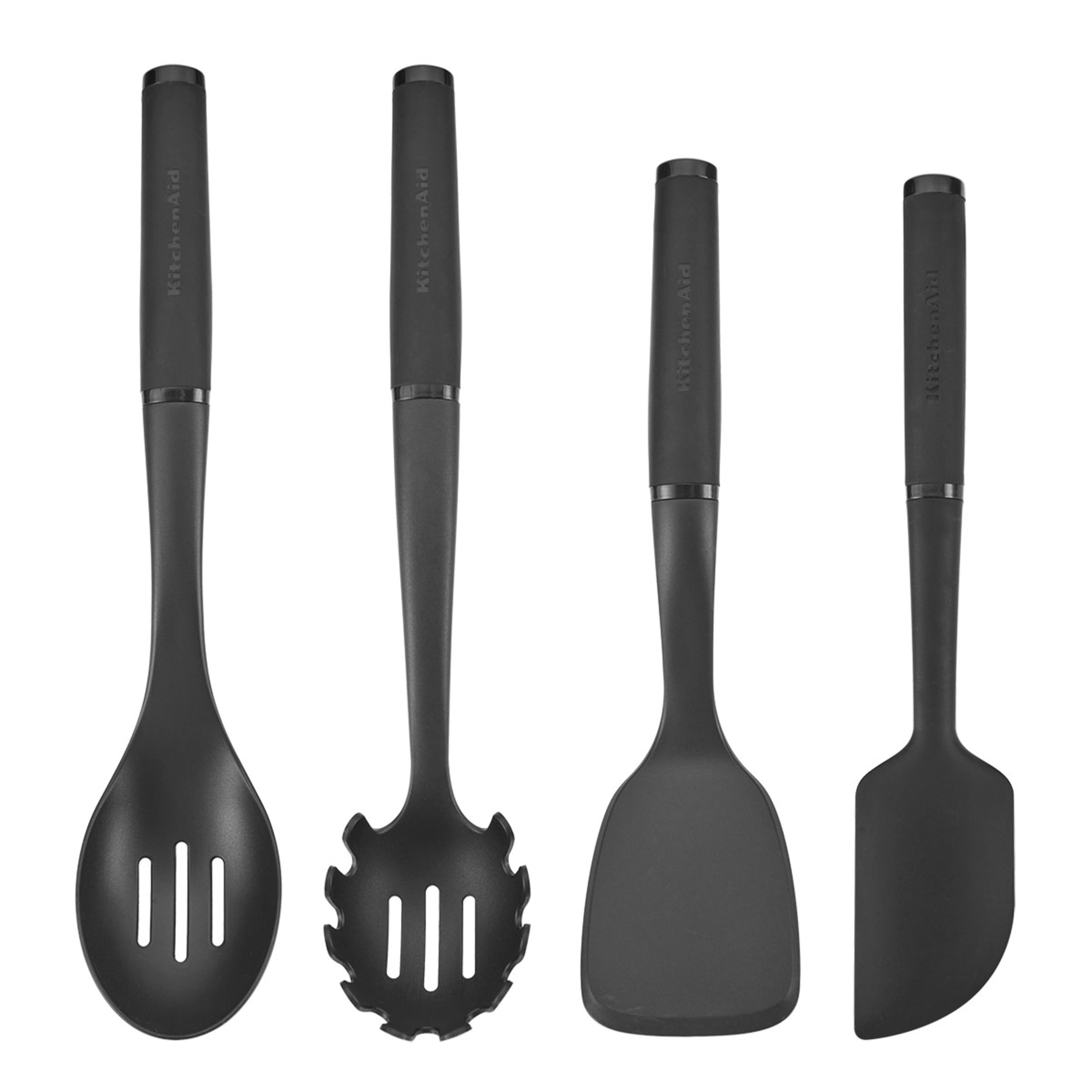 Kitchenaid 4-Piece Plastic Kitchen Utensil Set Includes Spoon, Turner ...