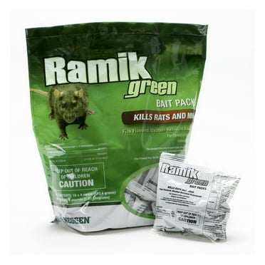 Neogen Ramik Green Pellet Bait Pack, Rat and Mouse Poison, 60-Pack ...