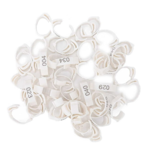 Numbered Poultry Leg Bands - 50pcs White Chicken Rings for Ducks, Geese ...