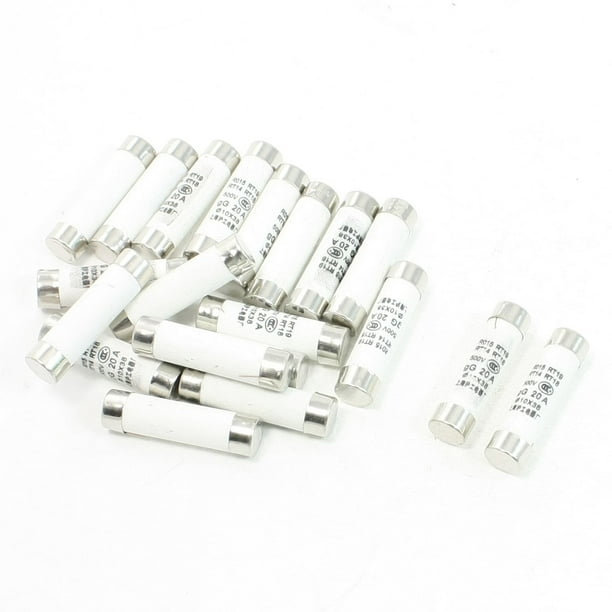 20pcs 10x38mm Quick Fast Blow Ceramic Fuses 500 Volts 20Amp R015 RT14 ...