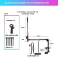 ANXPTIME Mic Stand for Most Mic Easy Installation Microphone Boom Arm ...