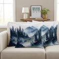 Blue Black Mountain Throw Pillow Covers 16 x 16 Inch Pillow Covers Set ...