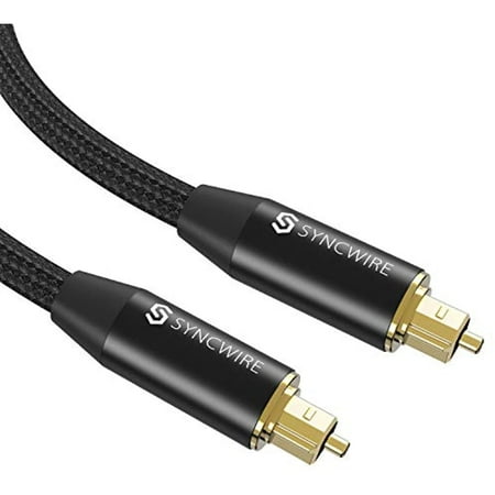 Syncwire Optical Audio Cable, 10FT/3M - Flexible Nylon Braided Toslink ...