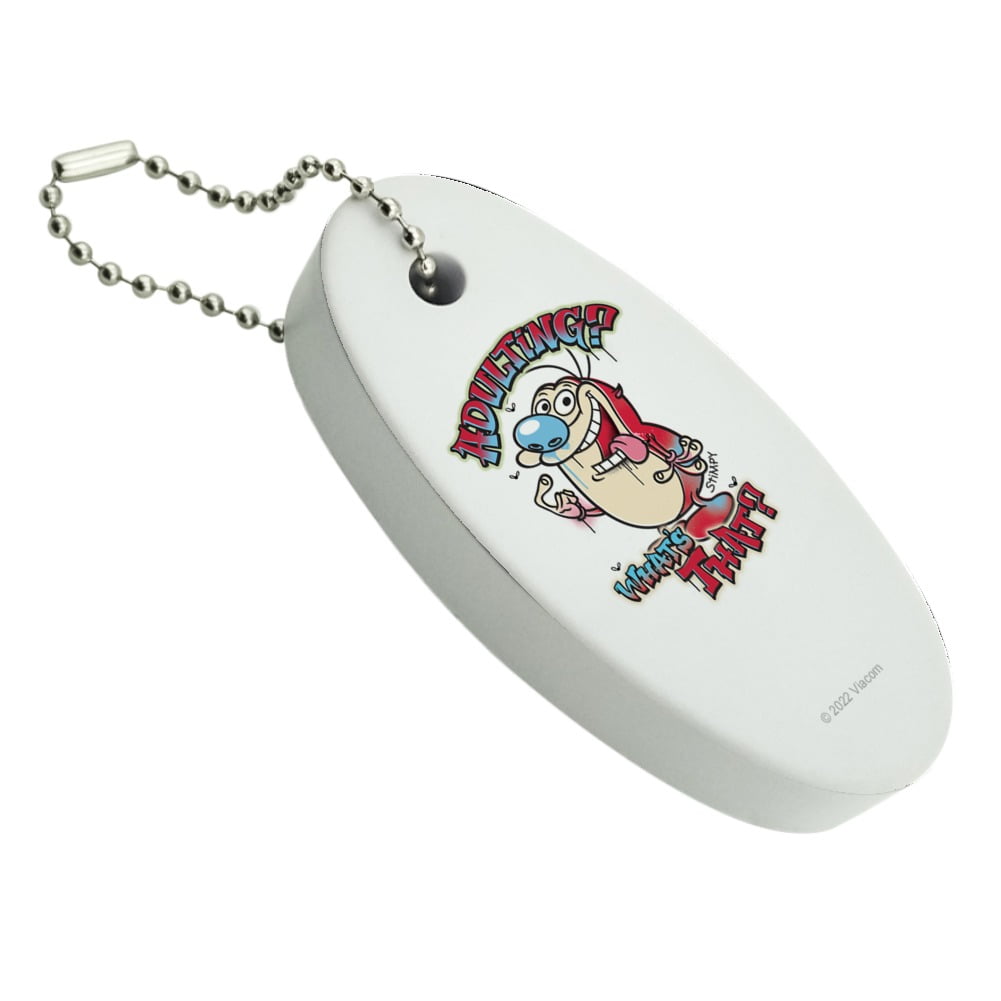 Ren and Stimpy Adulting What's That? Floating Keychain Oval Foam ...