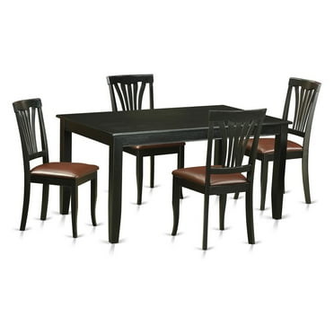 East West Furniture 7 Piece Kitchen Table Set- a Rectangle Dining Room ...