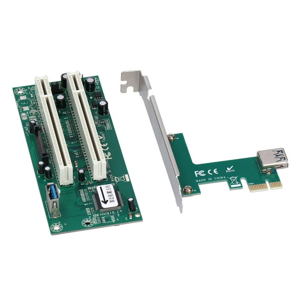 Card ST46 Mini PCIE X1 To Dual PCI Riser Card Expansion Cards Converter With USB 3.0 Port Cable ...