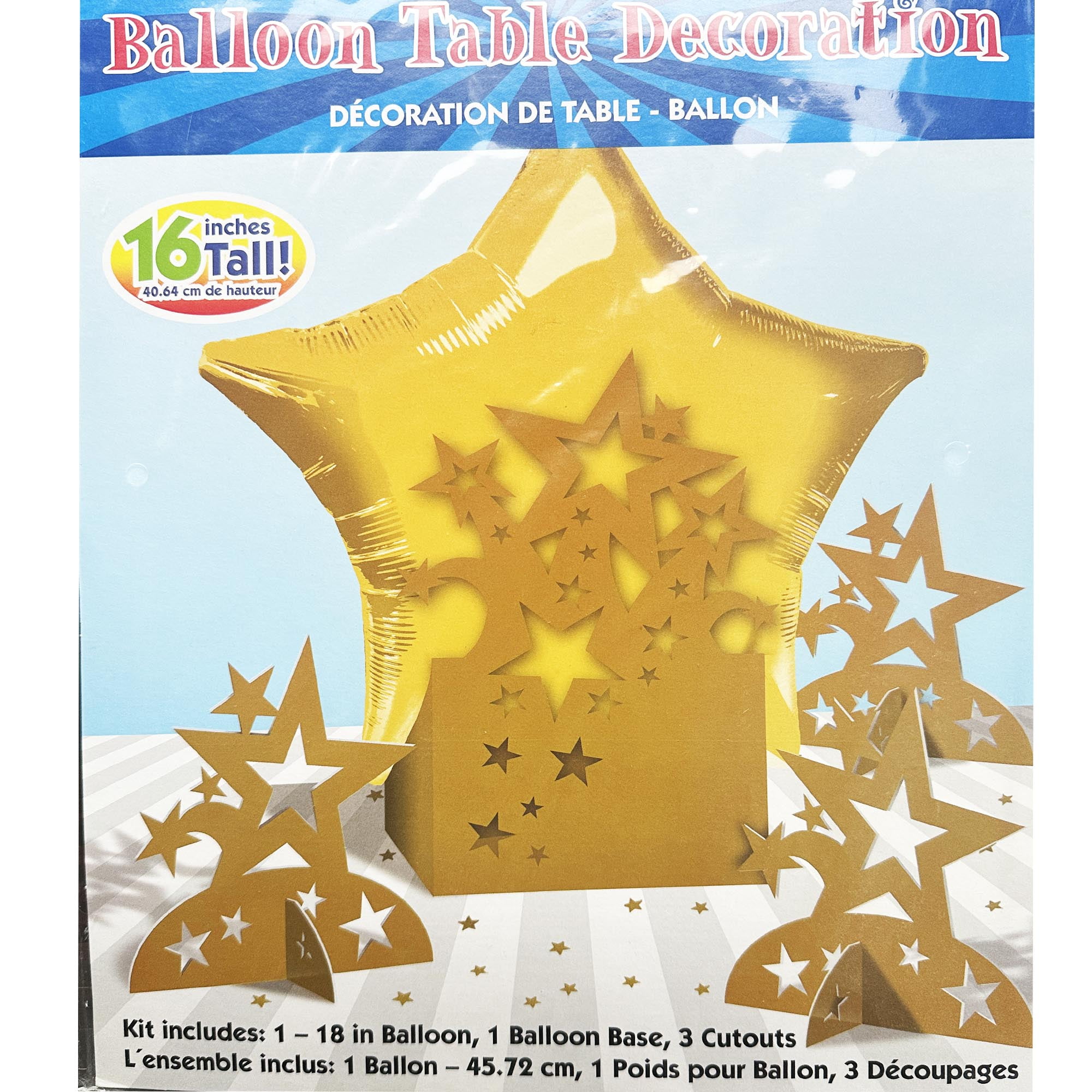 Gold Star Mylar Balloon Table Decoration KIt (5pc) - Walmart.com