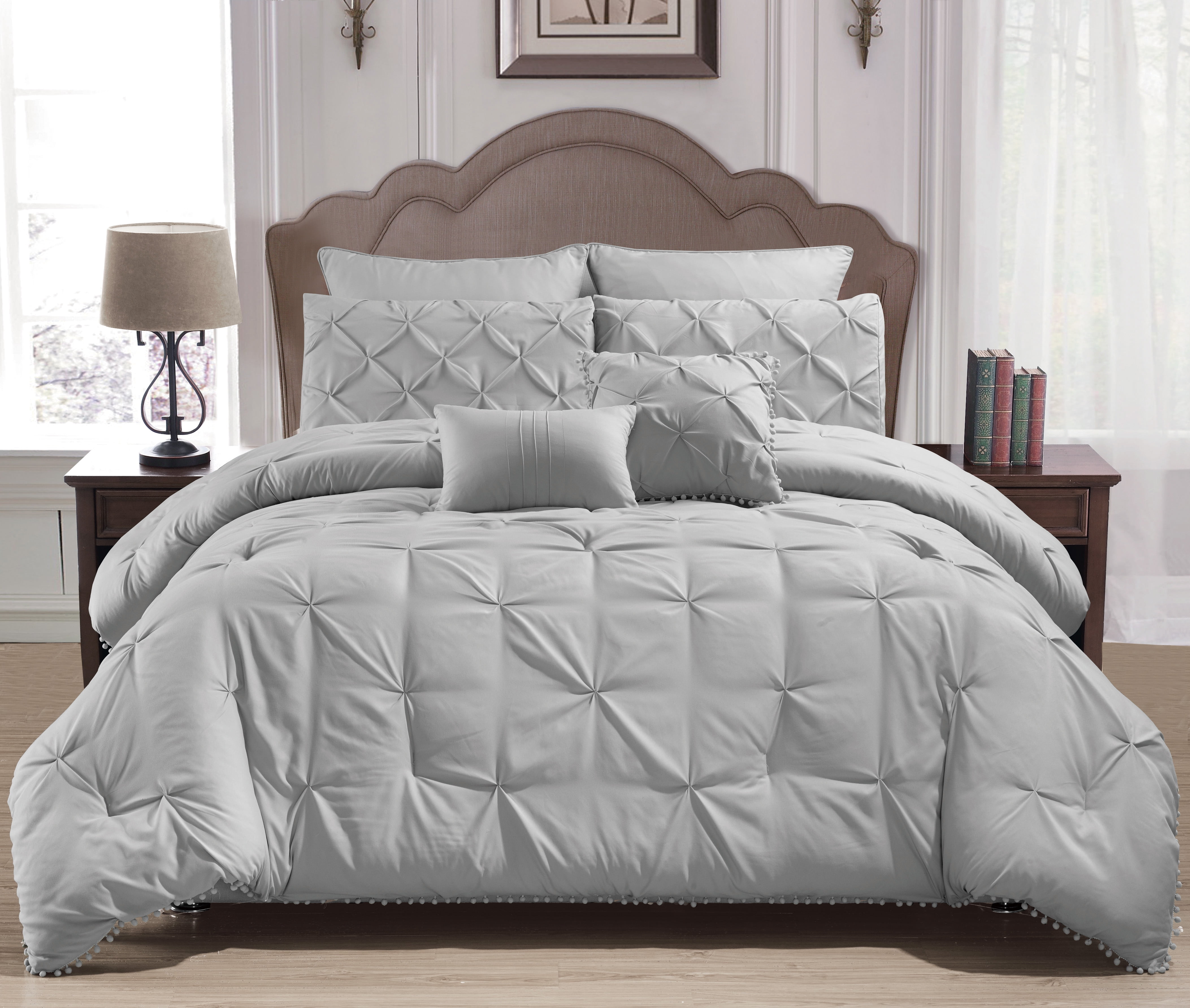 Esmalinda Pintucked 7 Piece Comforter Set - Walmart.com