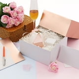 JINMING 10 Rose Gold Gift Boxes with Wrap Bands and Cards, Bridesmaid ...