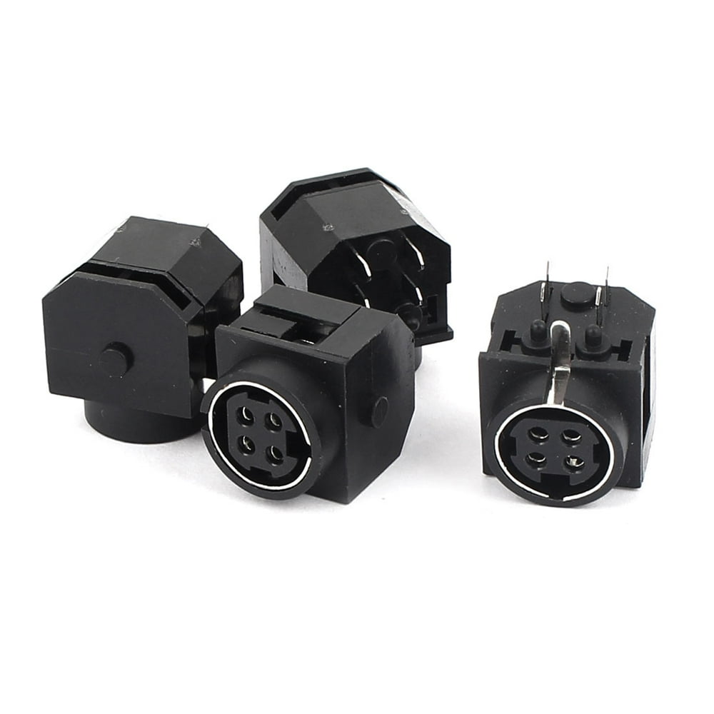 4 Pcs MPC-4 PCB Mount Female 4 Pin DIN Sockets Connectors Adapter ...