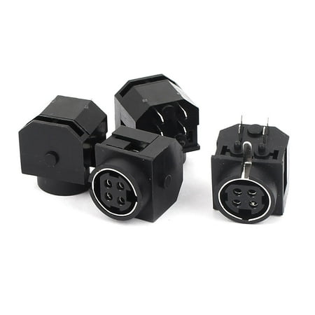 4 Pcs MPC-4 PCB Mount Female 4 Pin DIN Sockets Connectors Adapter ...