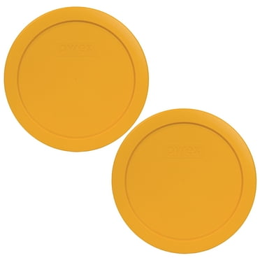 Pyrex 7402-PC 2-Pack Blue Round Plastic Replacement Lid Cover for 7-Cup ...
