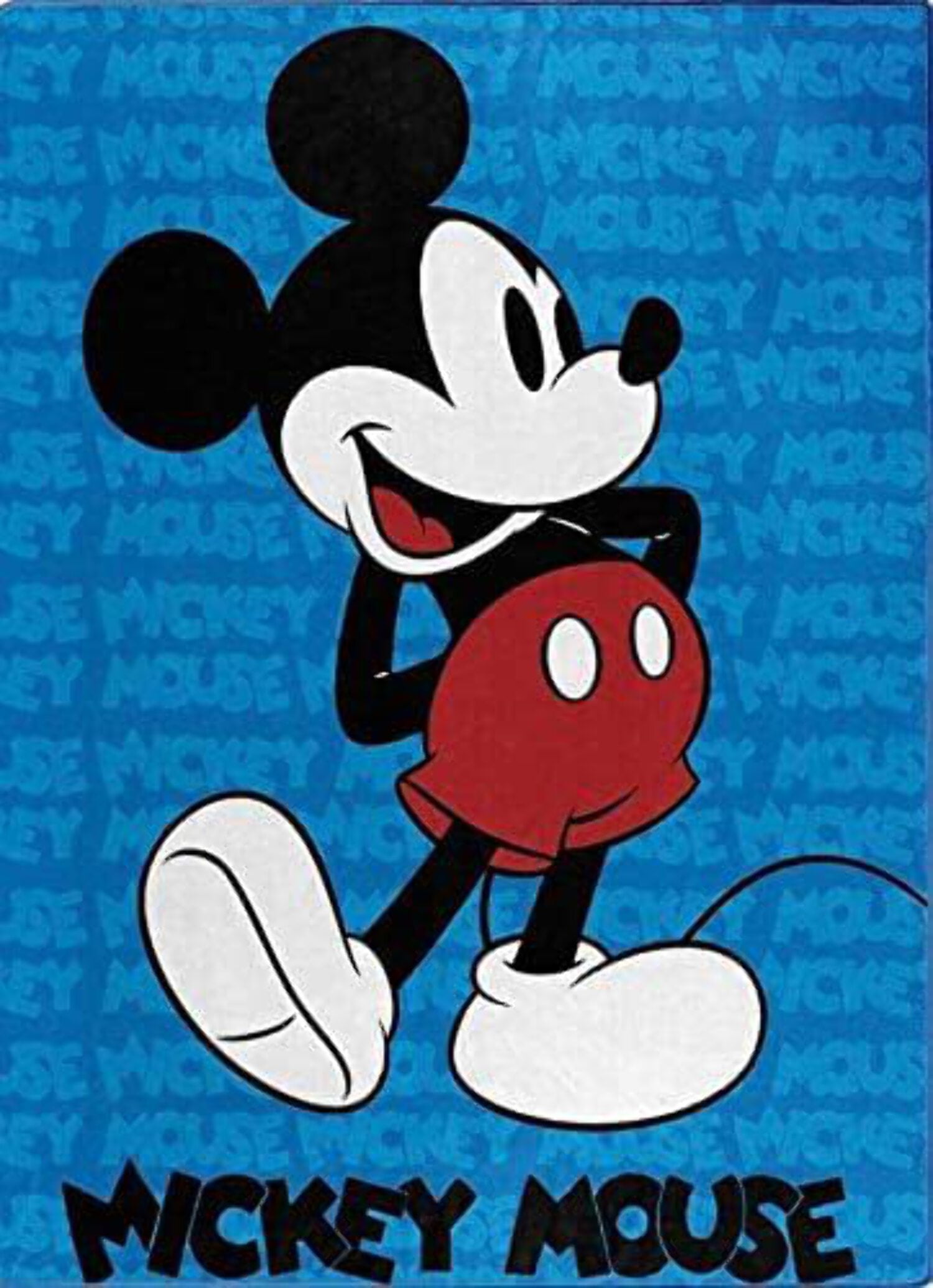 Mickey Mouse Twin Plush Blanket - Walmart.com