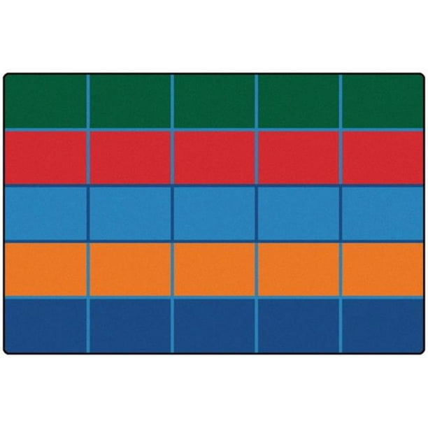 Carpets for Kids 72.91 Color Blocks Value Seating Rug 6 ft. x 9 ft ...