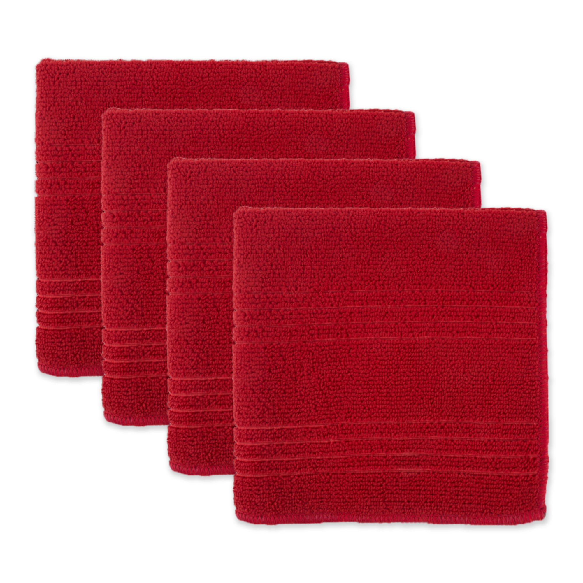 DII Red Microfiber Dishcloth Set of 4 - Walmart.com