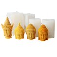ANXPTIME Abstract Buddhas Face Shaped Silicone Mold for Candle and ...