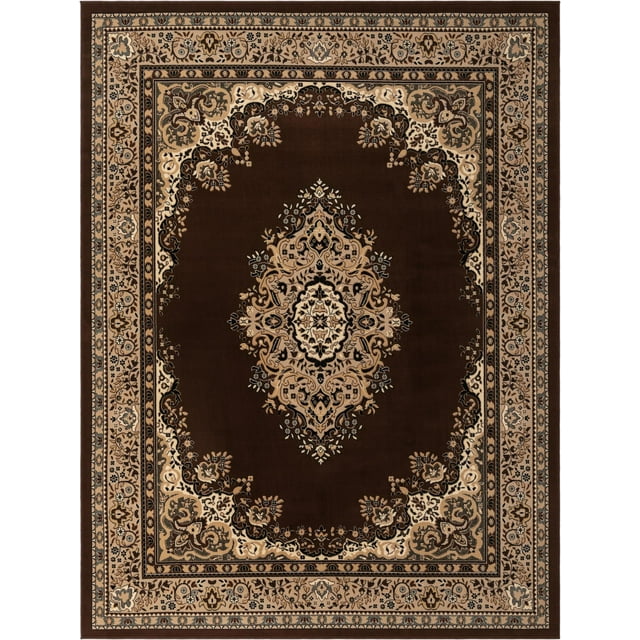 Rugs.com Amaya Collection Rug – 9' x 12' Brown Medium Rug Perfect For ...