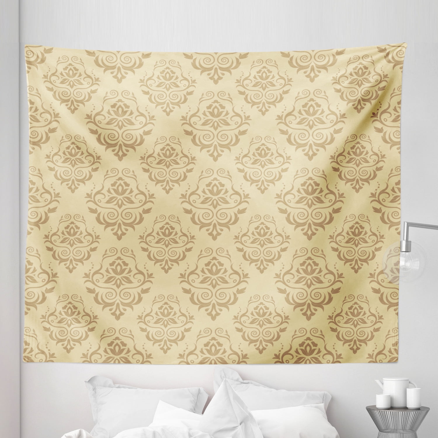 Damask Tapestry, Regular Damask Patterns Ornate Antique Lace Floral ...