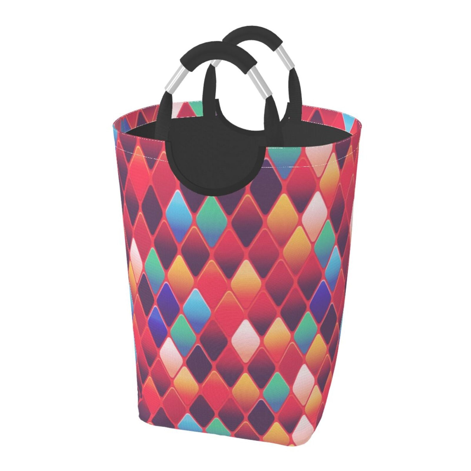 Geometric Diamond Shape Tile Rectangular Laundry Basket Organizer ...