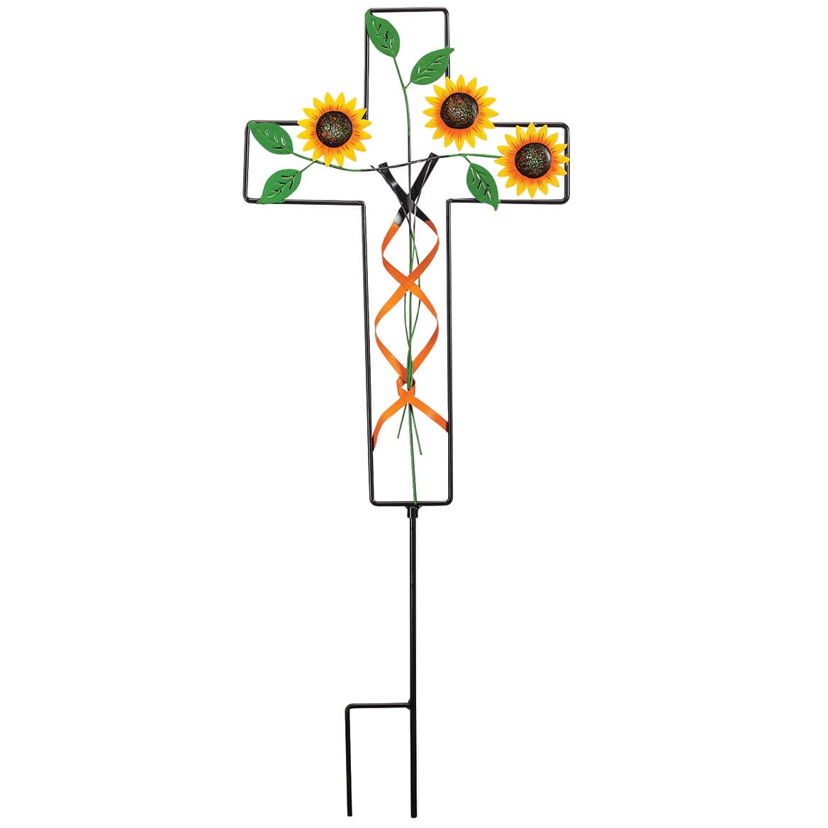 Harvest Cross Yard Stake, Crafted With 100% Durable Metal, Hand Painted ...