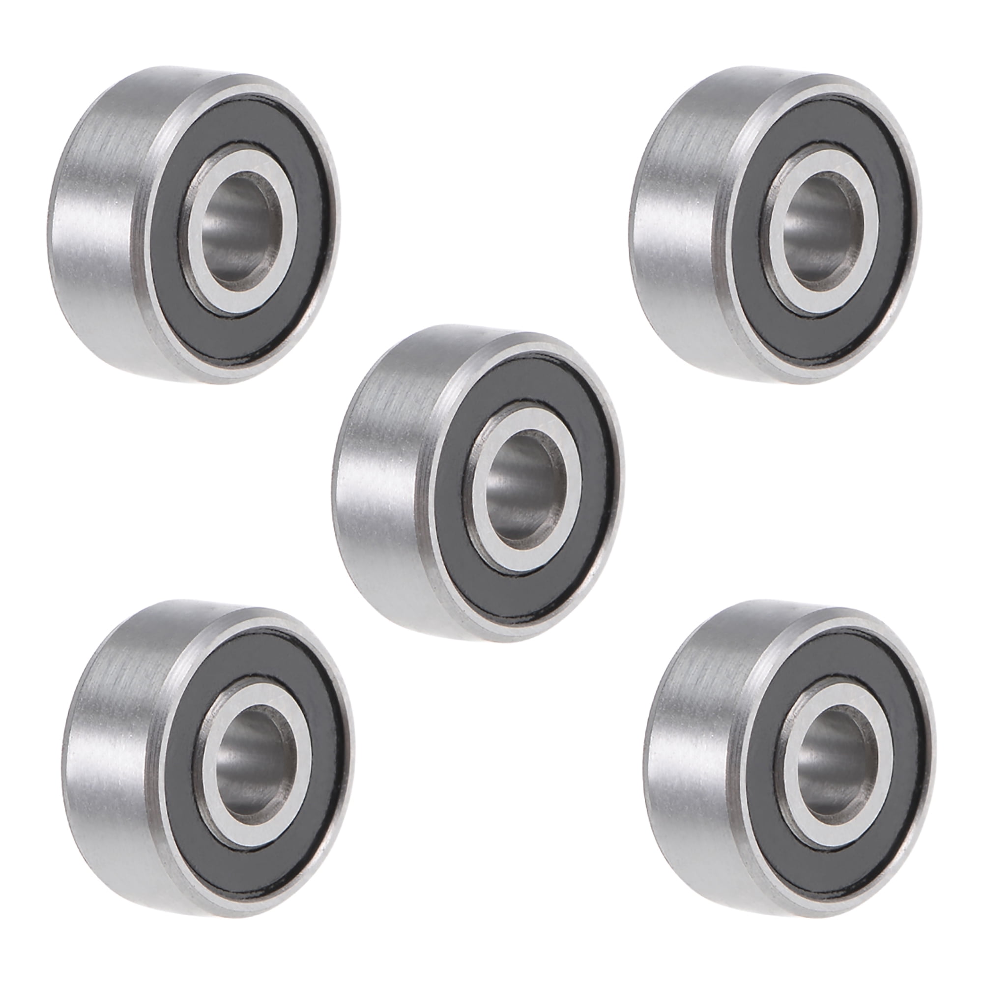 R2-2RS Deep Groove Ball Bearing, 1/8"x3/8"x5/32" Sealed GCr15 Bearings ...