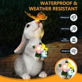 Rirool Solar Rabbit Garden Statue, LED Lights, Waterproof Outdoor Decor ...