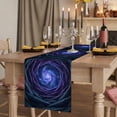 Blue Purple Abstract Burlap Cotton Table Runner 13x90 Inches Long ...