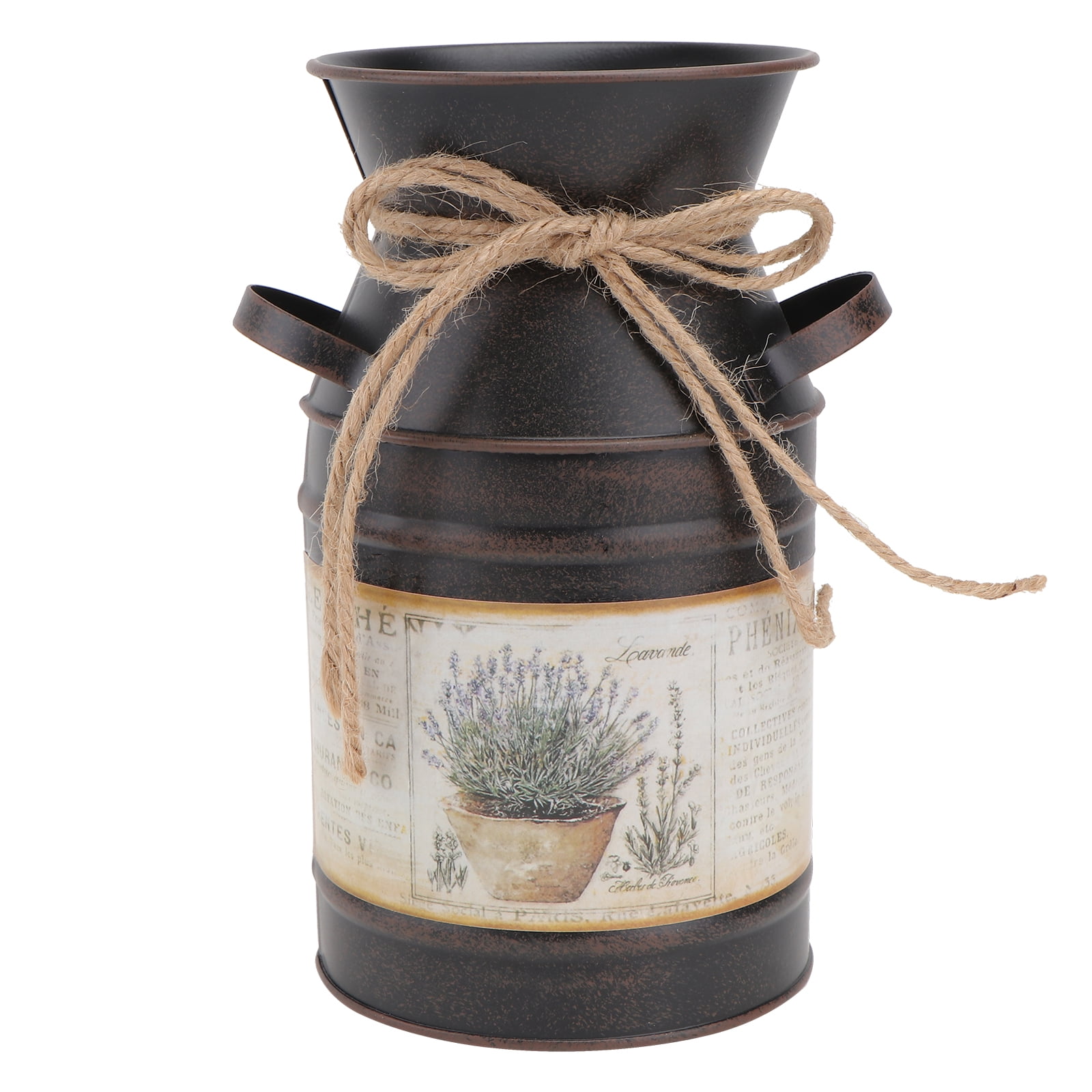 Flower French Bucket Rustic Pitcher Bucket Dried Can Vase Farmhouse ...