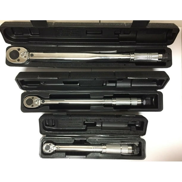 Torque Wrench Set 3 pc 1/2", 3/8" and 1/4" - Code Auto Tool and ...