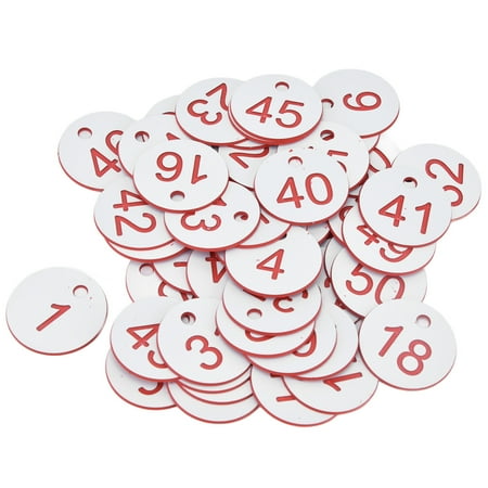 50 Pack Beehive Labels ABS Round Numbered Signs Punched Numbers ...