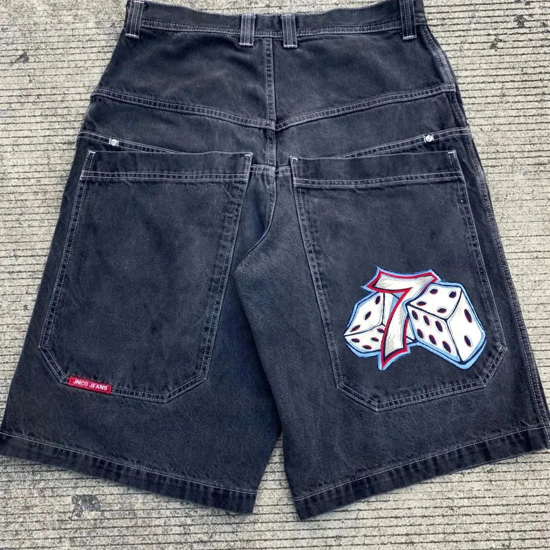 Click here for Beileda Jnco Chinese Loong Hip Hop Denim Shorts 20... prices