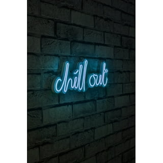 Chill Out Neon Wall Sign Handmade Customized Led Light Decor - Yellow ...