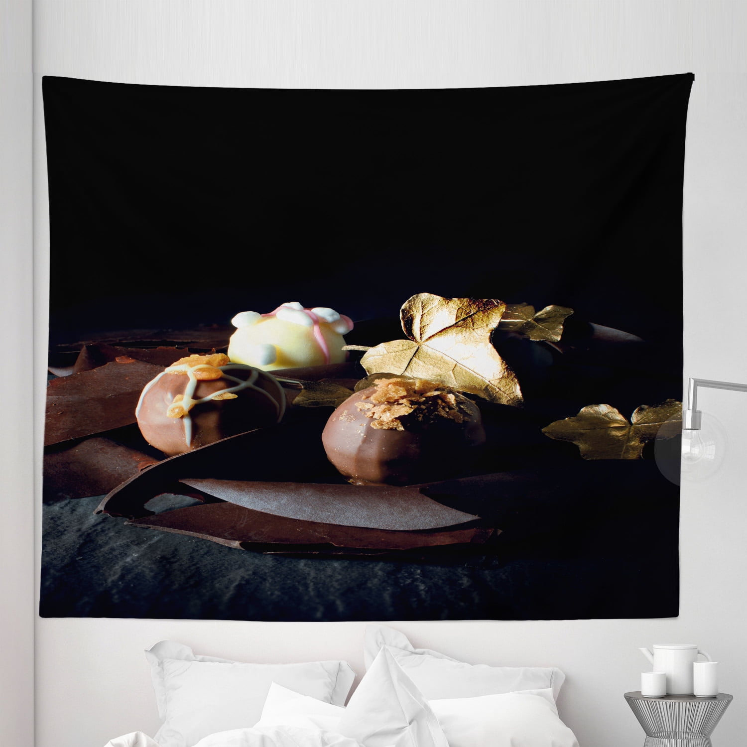 Food Tapestry, Chocolate Truffles Delicious Sweets Cuisine Cooking Art ...