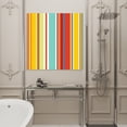 Colorful Geometric Stripes Canvas Artwork Painting Art, Red Blue Yellow ...