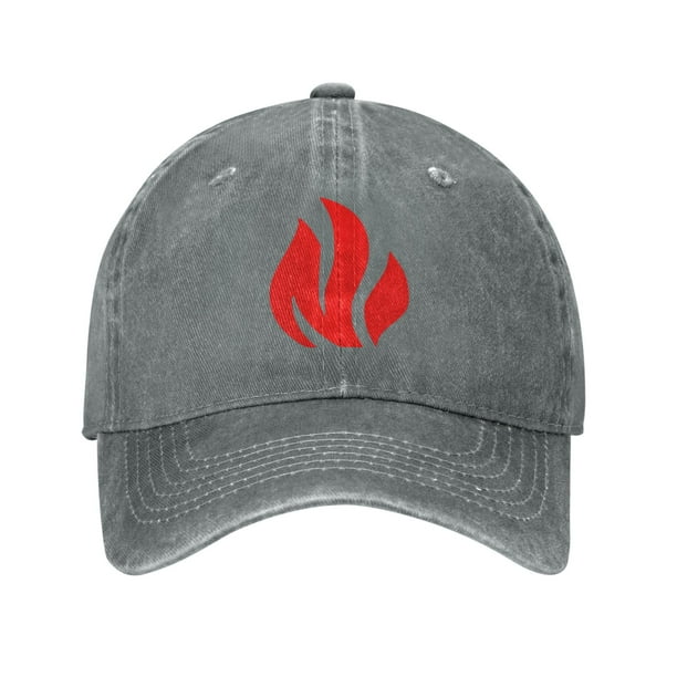 DouZhe Adjustable Washed Cotton Baseball Cap - Fire Burning Symbols ...