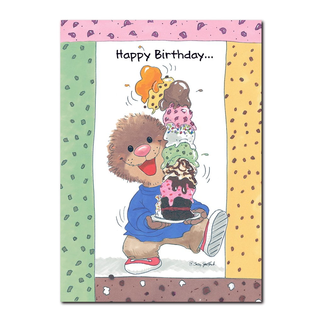 Ollie Ice Cream Birthday Greeting Card - Walmart.com