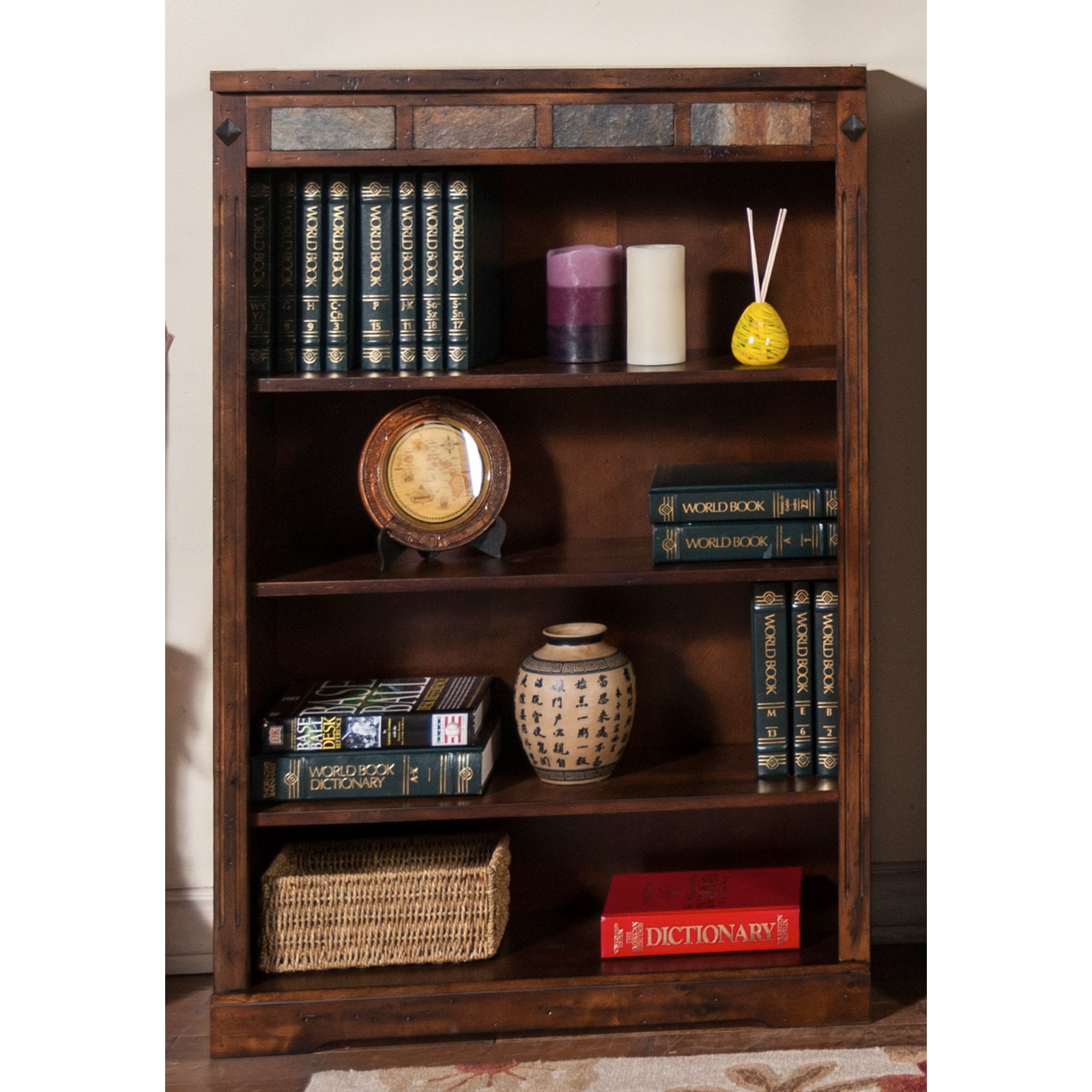 Sunny Designs Santa Fe Bookcase - Dark Chocolate - Walmart.com