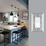 4 Pcs Silver Shiny Silver Rhinestone Crystal Light Switch Or Outlet ...