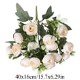 Artificial Rose Bouquet • Satin Fabric Accents • 40cm • Home & Wedding ...