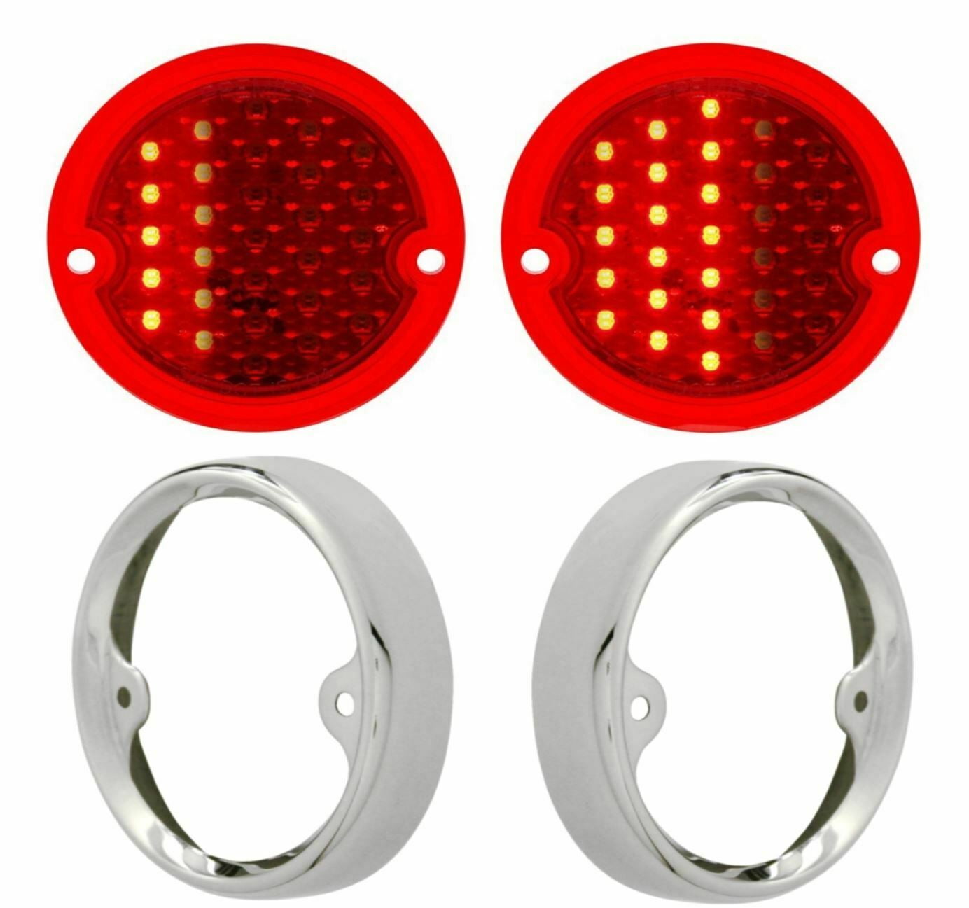 United Pacific LED Sequential Tail Light & Bezel Set 1954-1955 Chevy ...