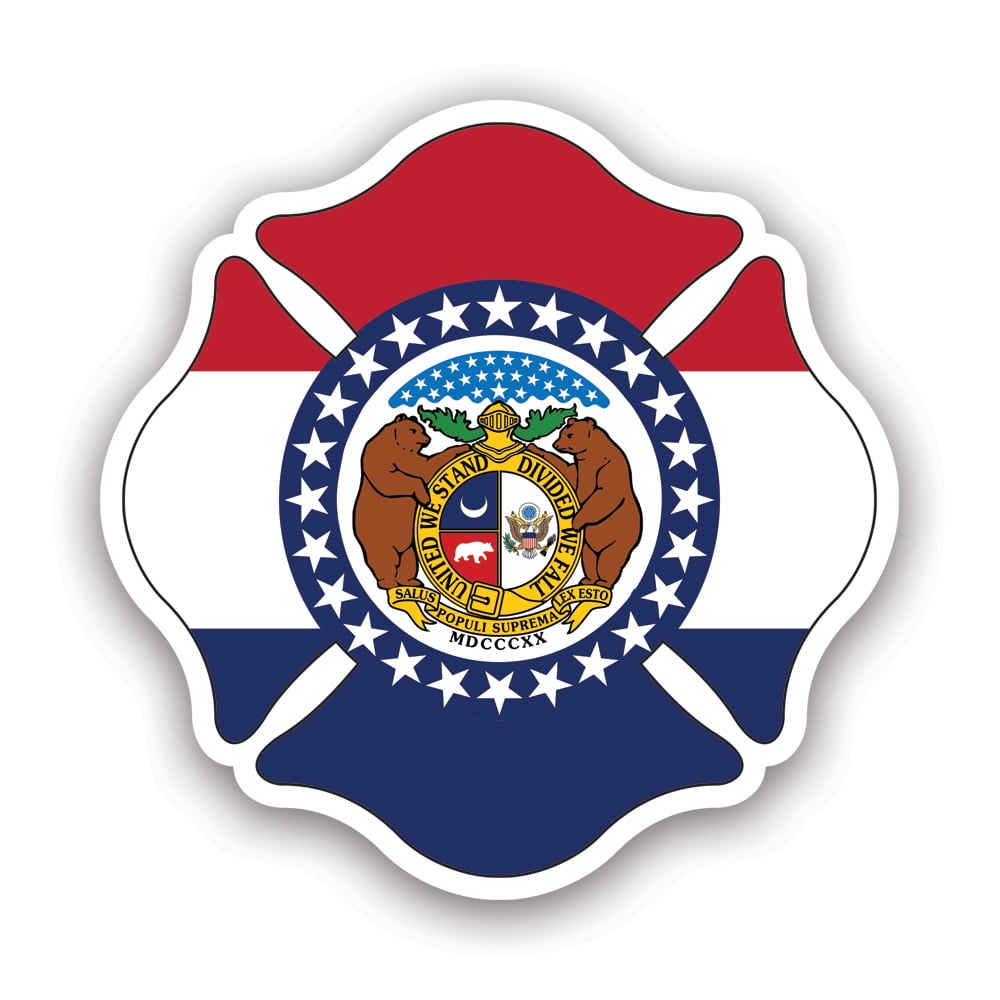 Missouri State Maltese Cross Shaped Sticker Decal - Self Adhesive Vinyl ...
