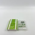 AEEAO False nails,Dark Green Press on Nails Short Medium Square Glue on ...