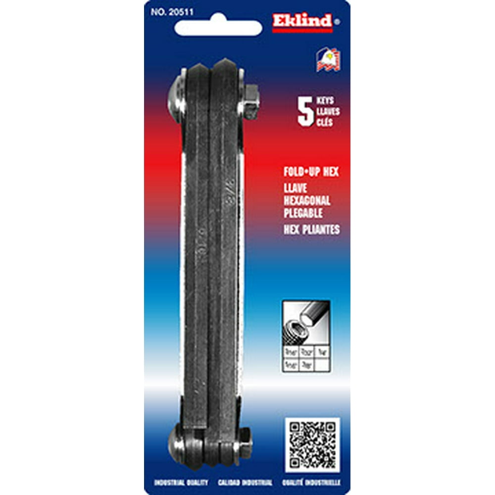 Eklind 20511 SAE Fold-Up Hex Key Set 3/16"-3/8" - Walmart.com - Walmart.com