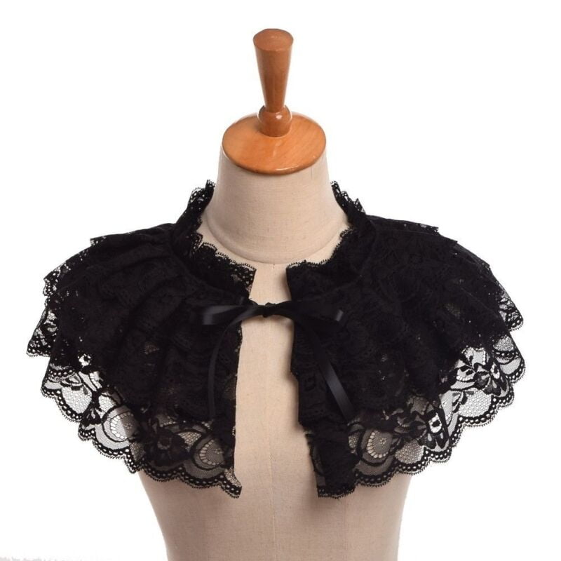 GRACEART women Lace Neck Ruff Victorian Steampunk Lolita Neck Collar ...