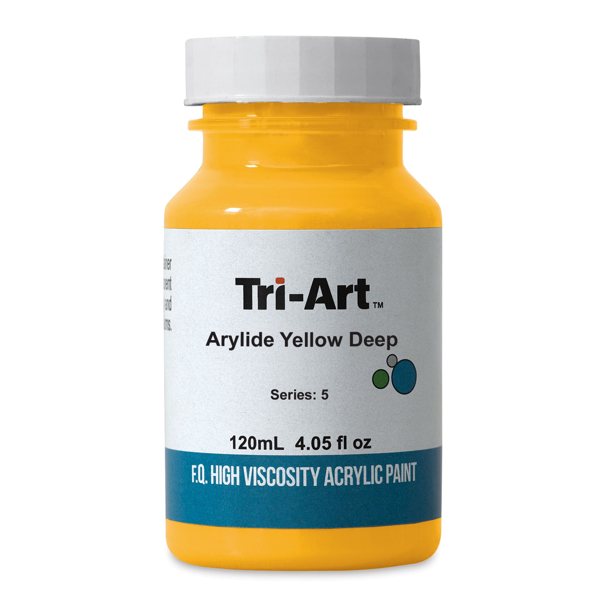 Tri-Art High Viscosity Artist Acrylic - Arylide Yellow Deep, 120 ml jar ...