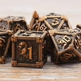 7-Die Metal DND Dice Set Dungeons and Dragons Polyhedral Roll Playing ...