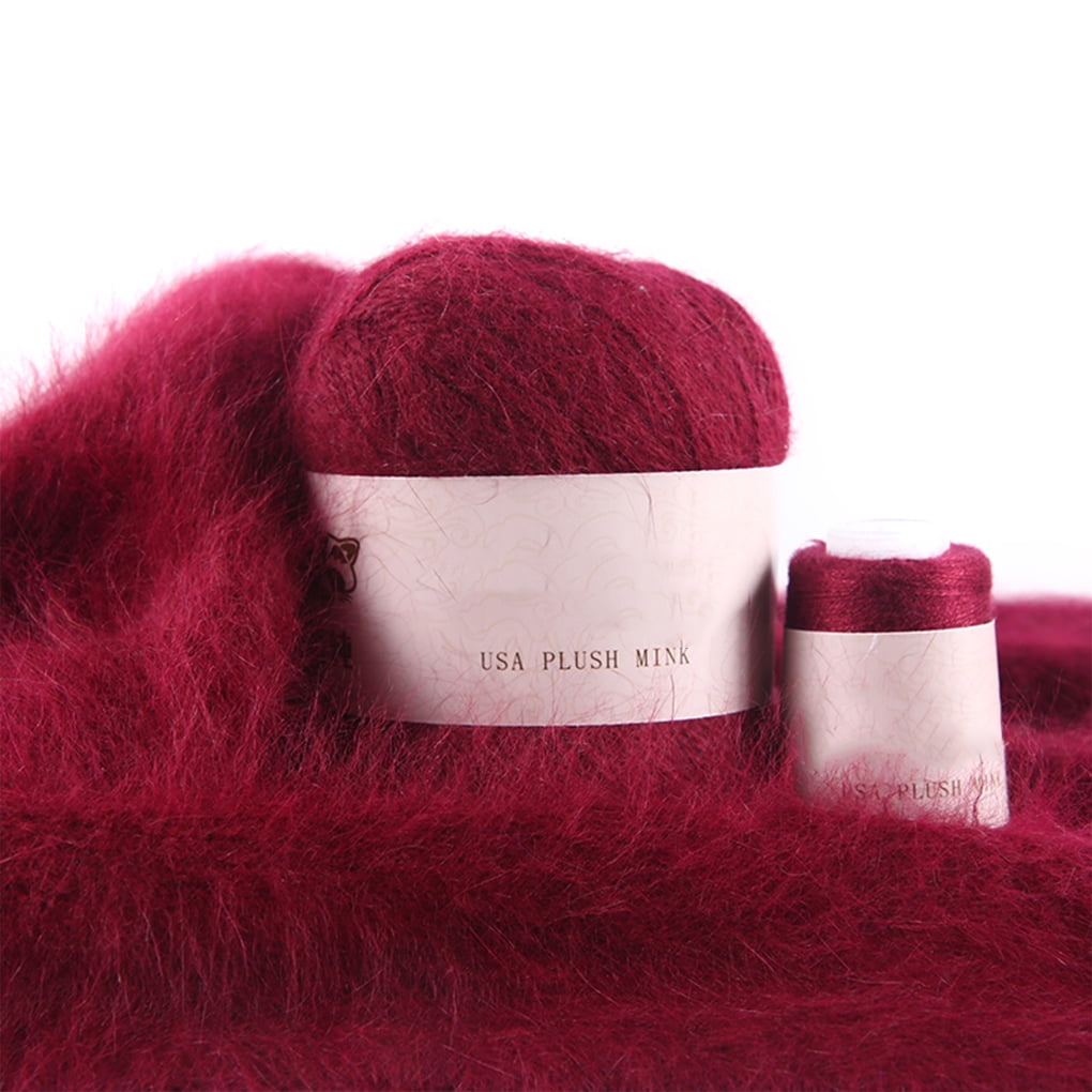 50g 20g Yarn Ball Set Knitting Crochet Thread Kit Yarns Wine Red ...