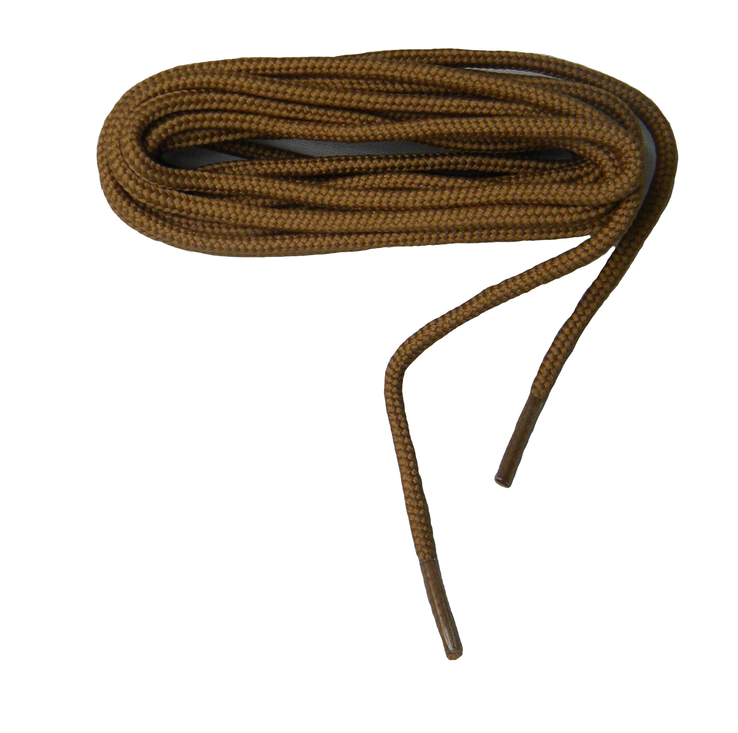 2 Pair Pack Heavy Duty Dark Tan 4mm 1/8 inch Round Thick Boot Shoelaces ...