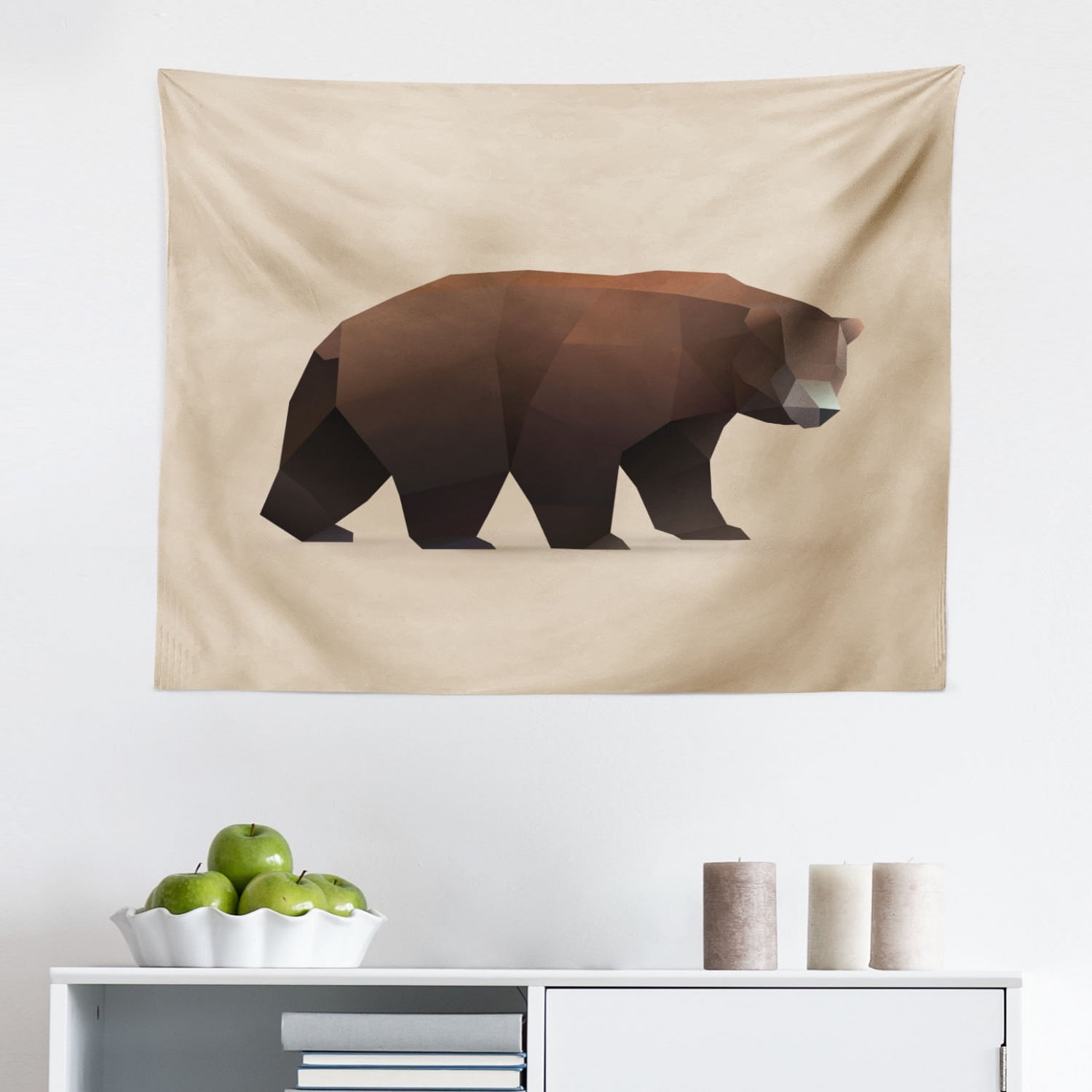 Polygons Tapestry, Continuous Pattern of Crystal Look Apples Print ...